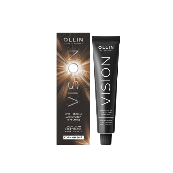 OLLIN VISION Крем-краска для бровей и ресниц (Коричневый) NEW 20мл, Россия